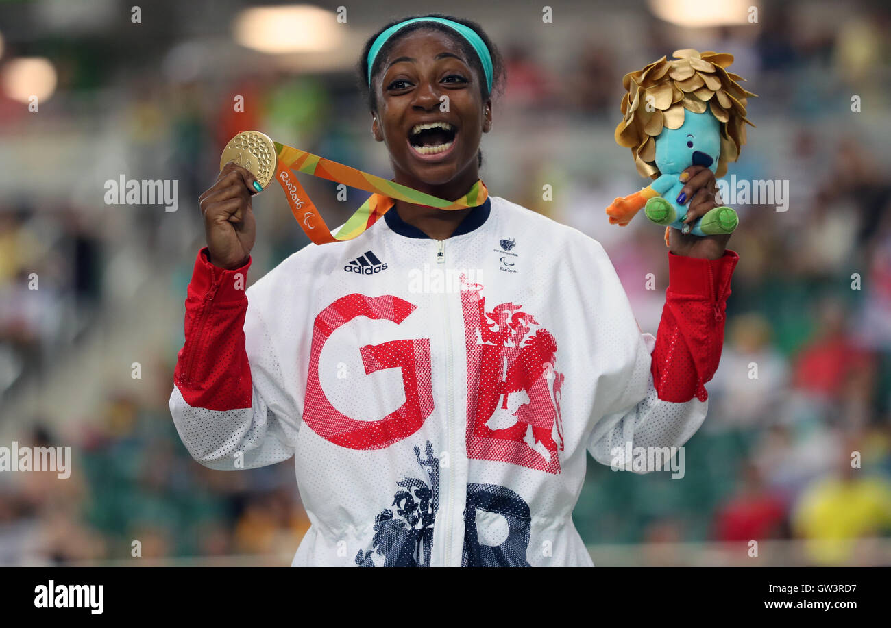 Great Britain's Kadeena Cox celebrates with her Gold medal won in the ...