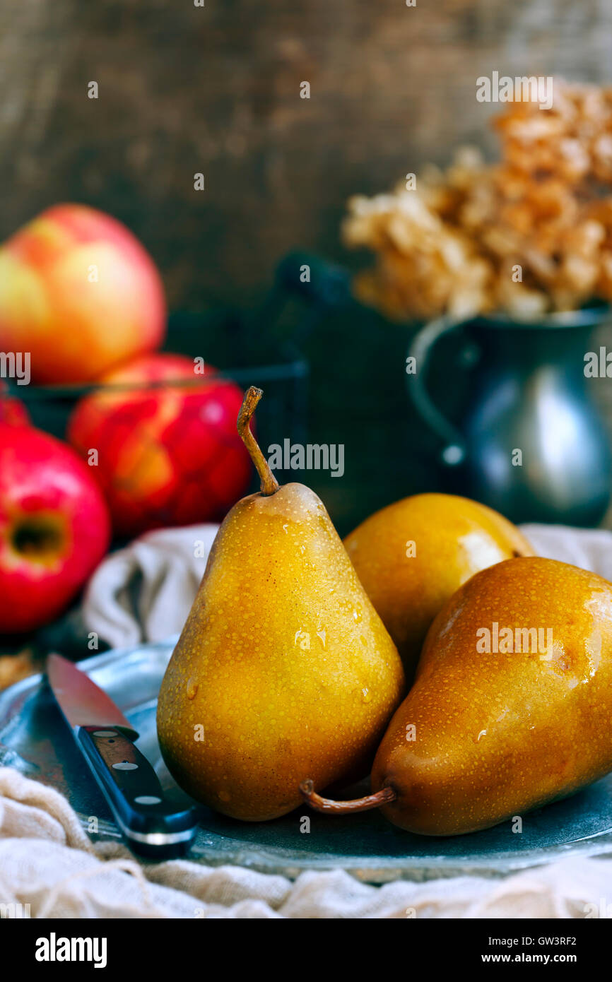 Fresh organic pears Stock Photo - Alamy