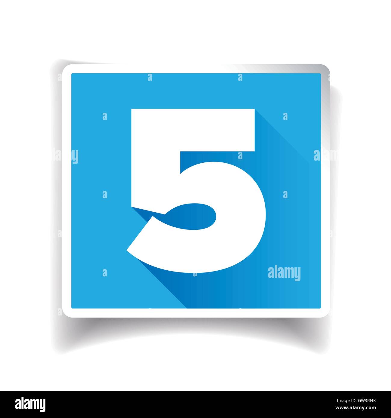 Number five label or number icon Stock Vector Image & Art - Alamy