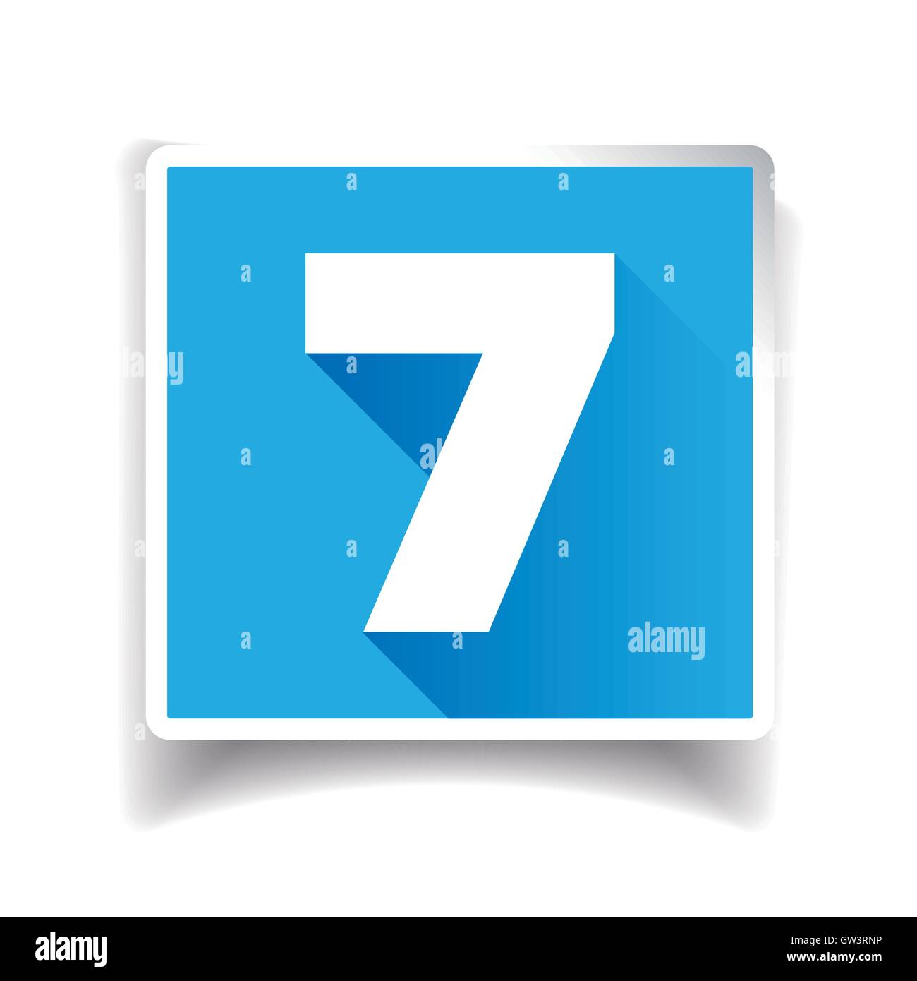 Number seven label or number icon Stock Vector Image & Art - Alamy