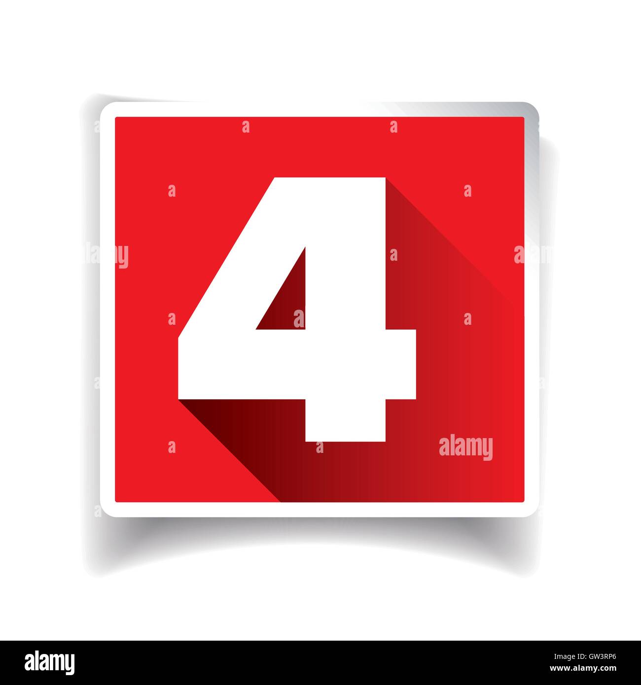 Number four label or number icon Stock Vector Image & Art - Alamy
