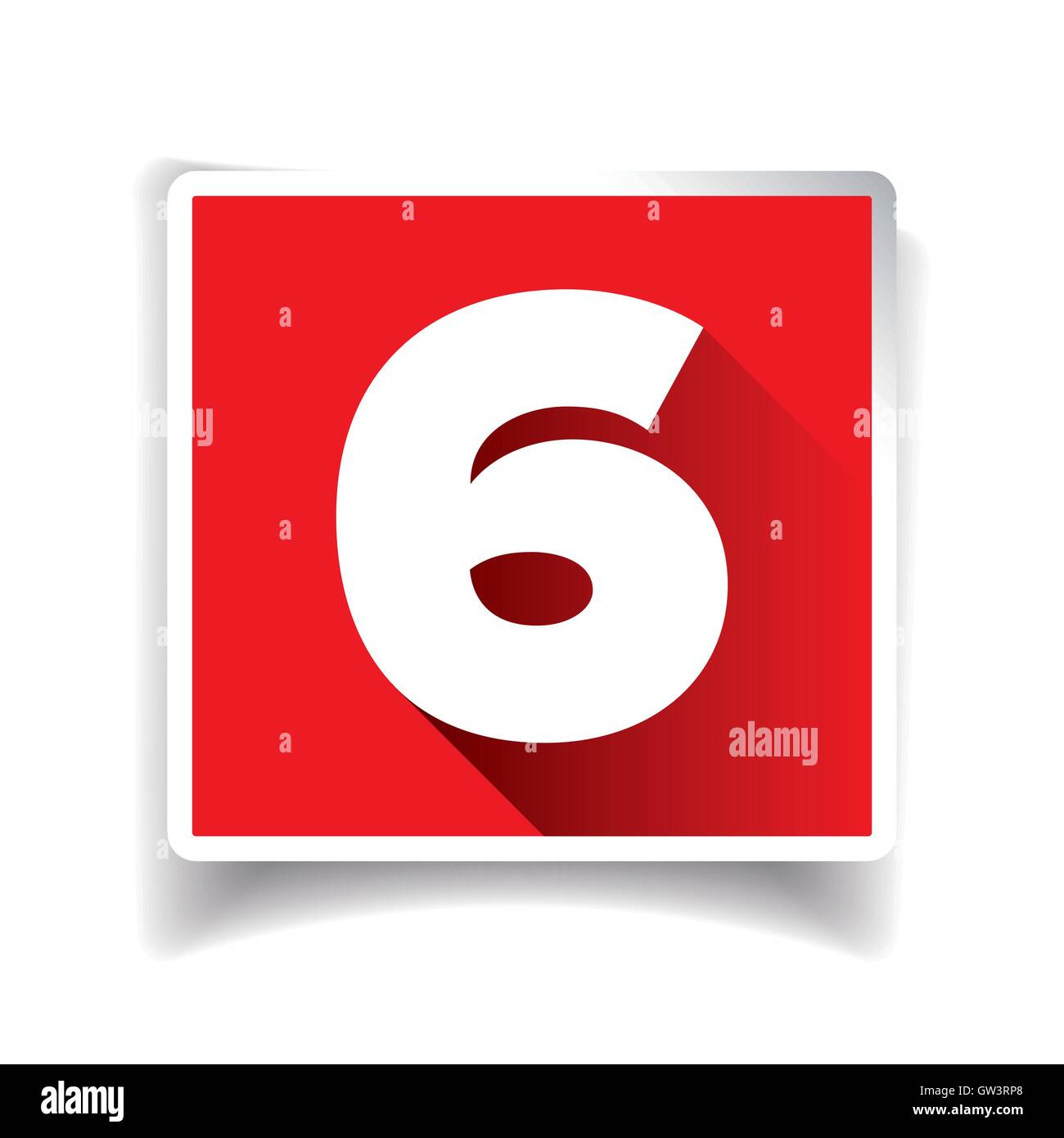 Number six label or number icon Stock Vector Image & Art - Alamy