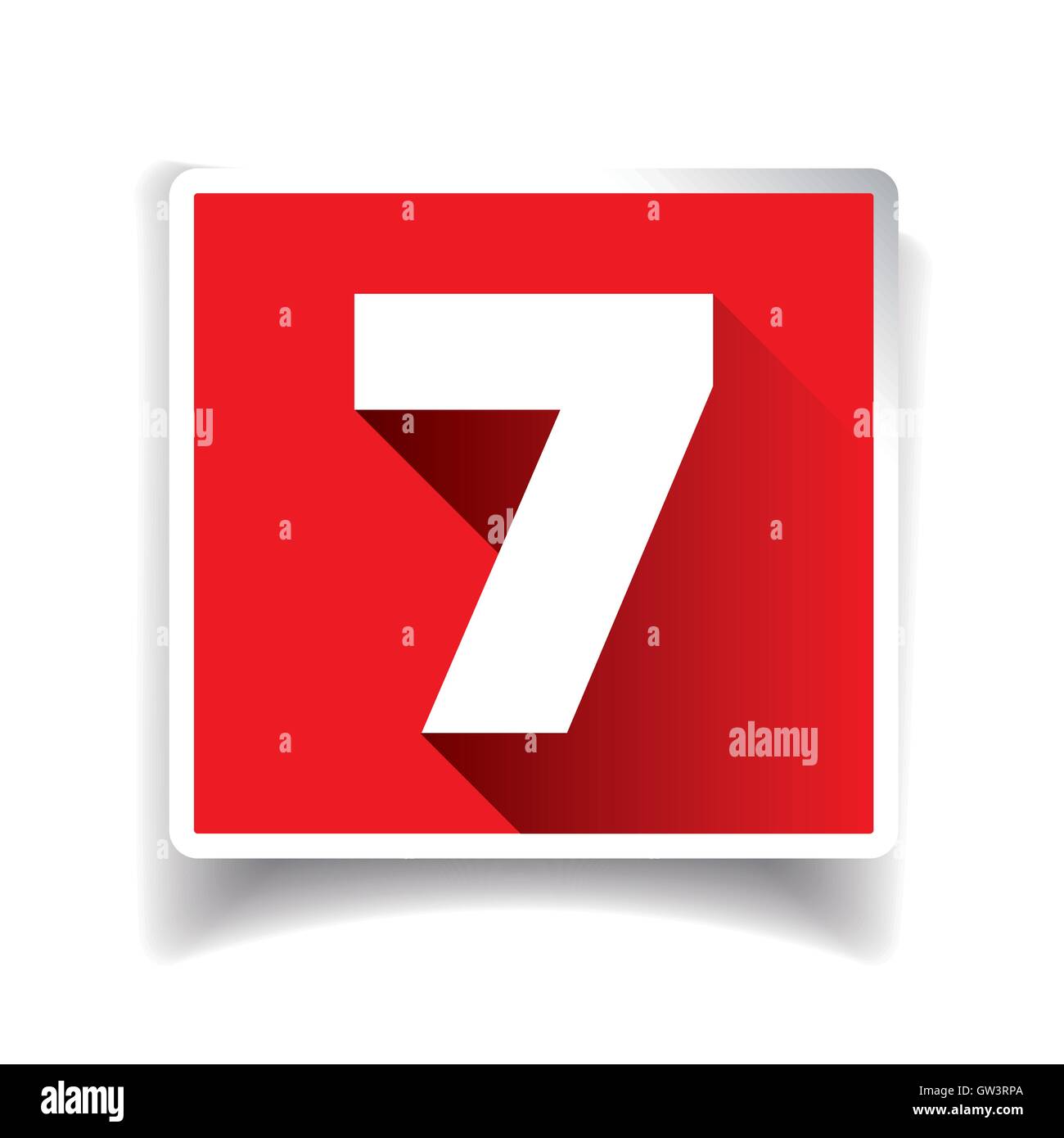 Number seven label or number icon Stock Vector Image & Art - Alamy