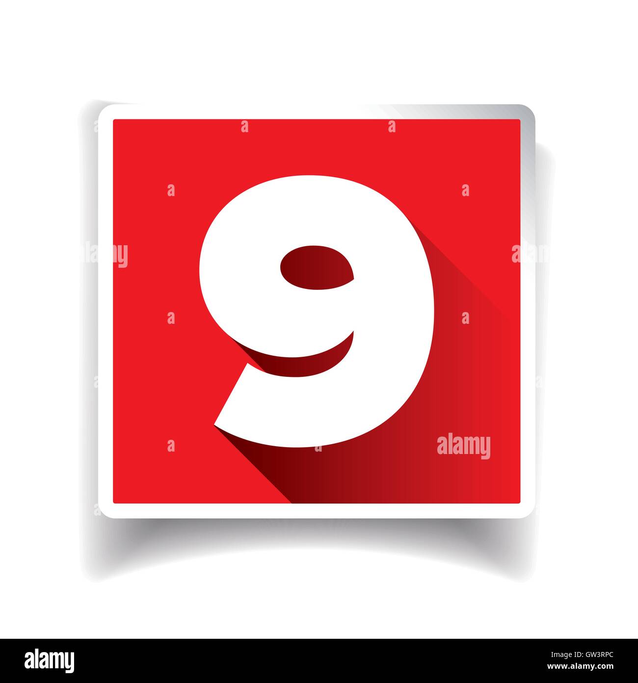 Number nine label or number icon Stock Vector Image & Art - Alamy