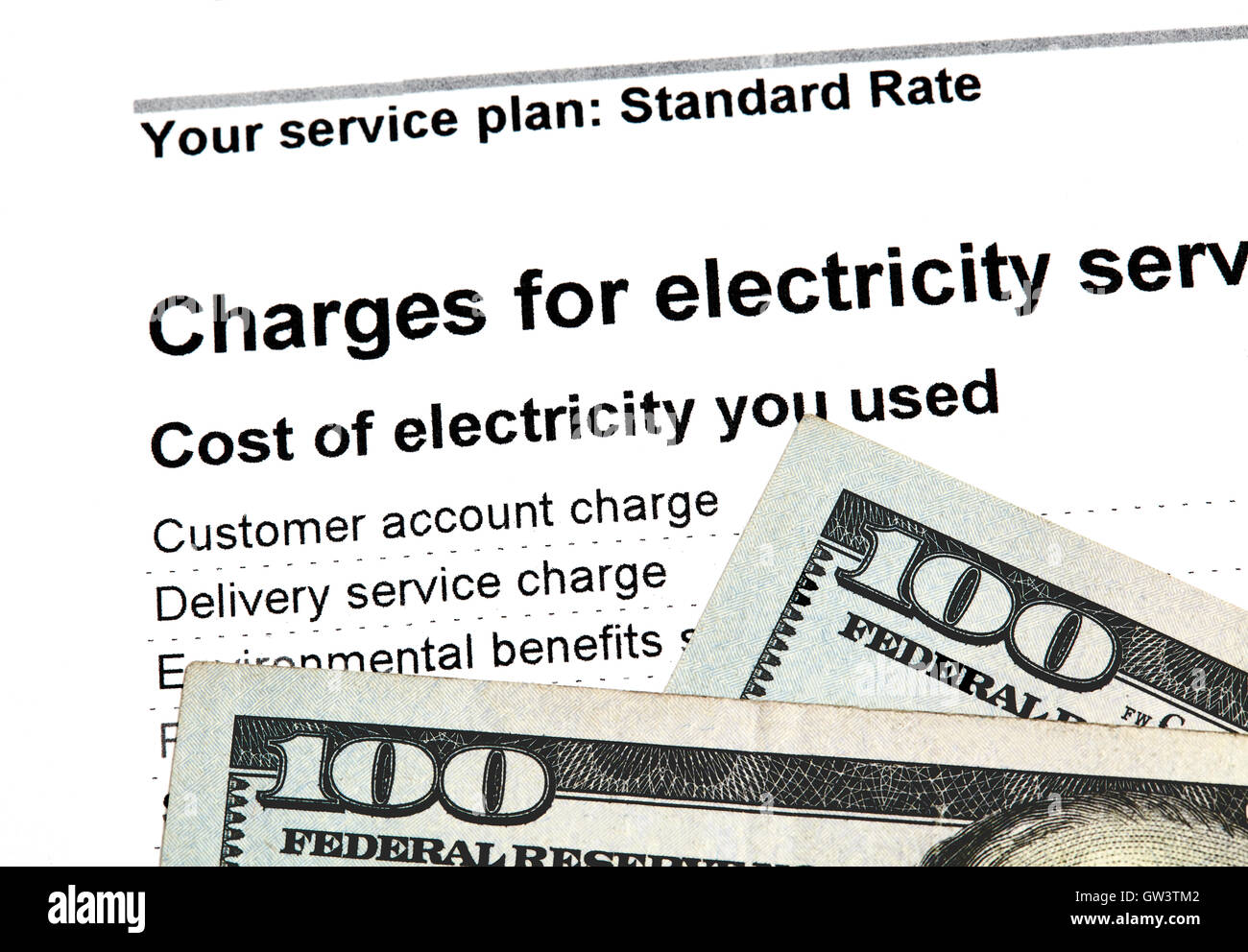 Electricity bill statement hi-res stock photography and images - Alamy