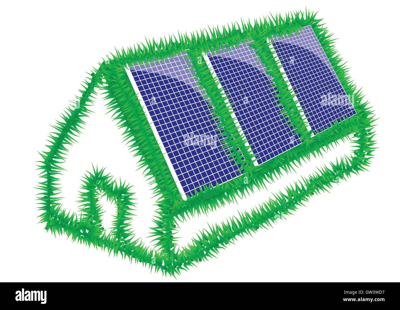 solar panels on the roof of abstract house Stock Vector Image & Art - Alamy