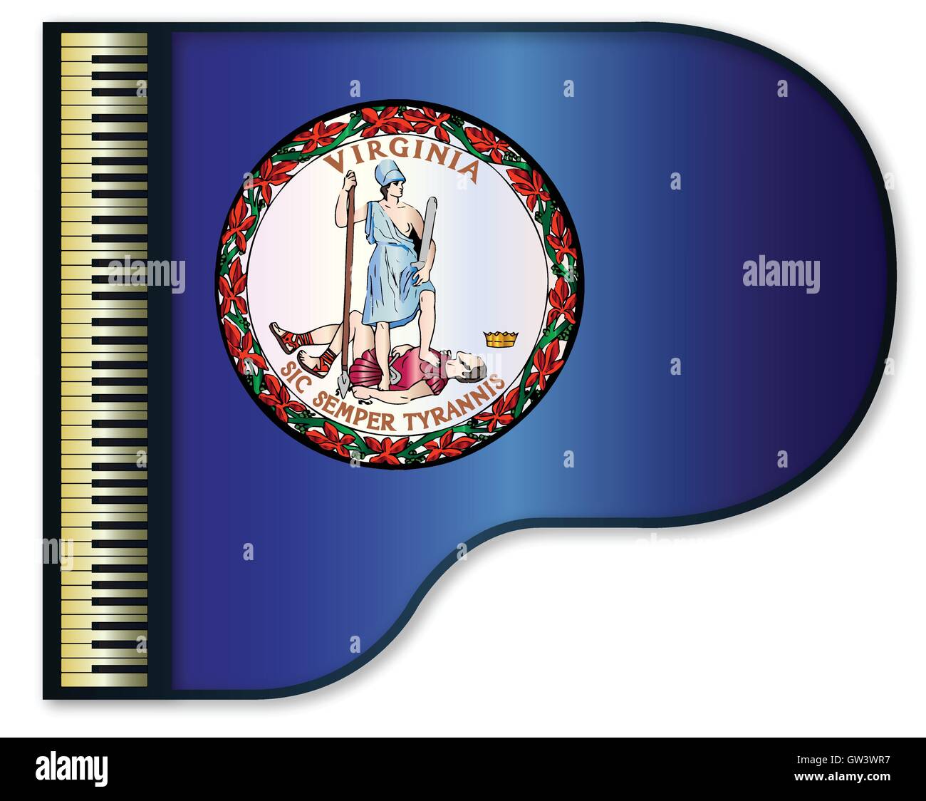 Virginia flag vector vectors hi-res stock photography and images - Alamy