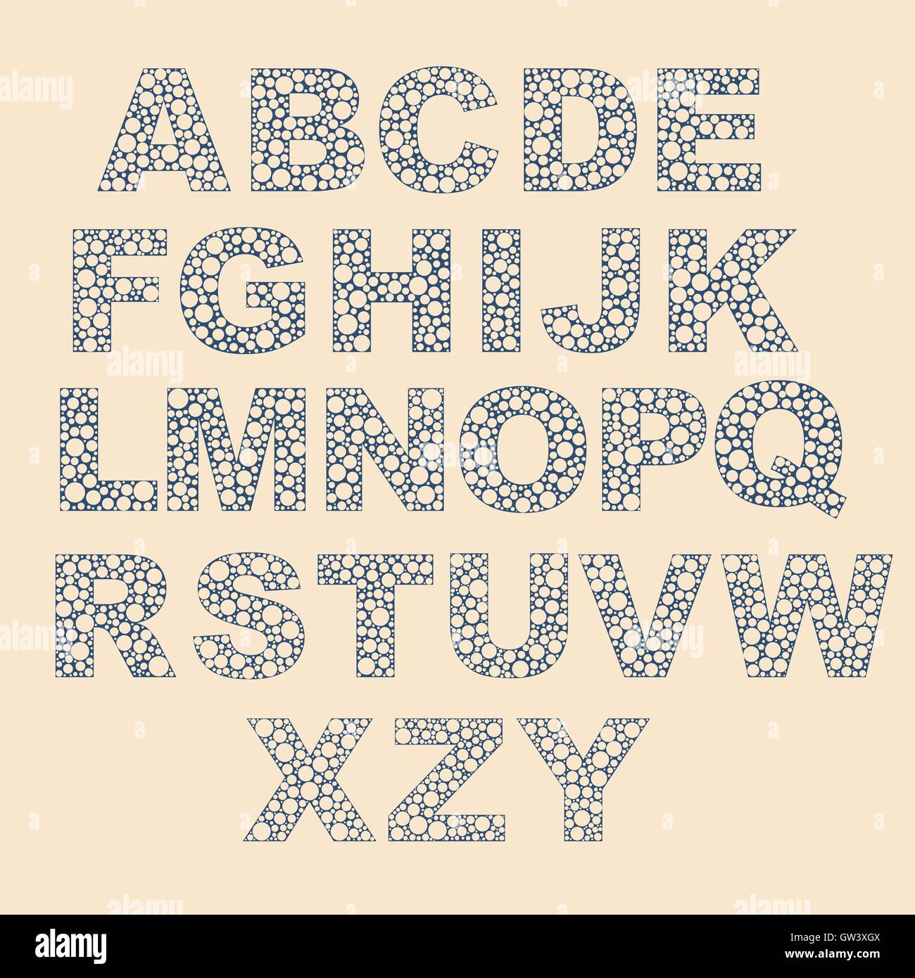 Set of colorblind style font. Ishihara test concept Stock Vector Image ...