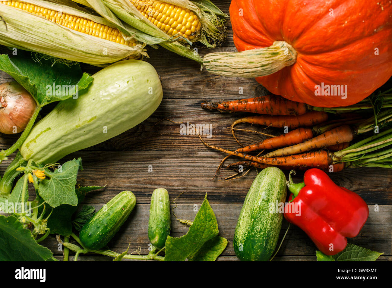 Overhead view of a vegetables Stock Photo - Alamy