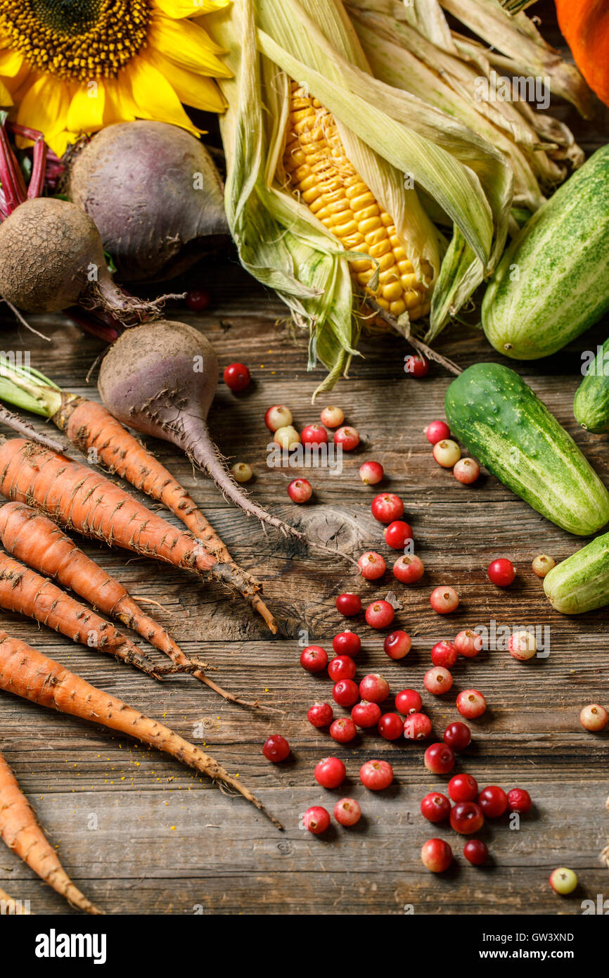Scattered cranberry and vegetables Stock Photo - Alamy