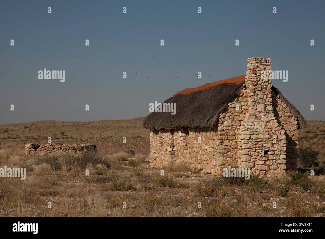 A replica farmstead at Acherlonie in the Kgalagadi Transfrontier ...