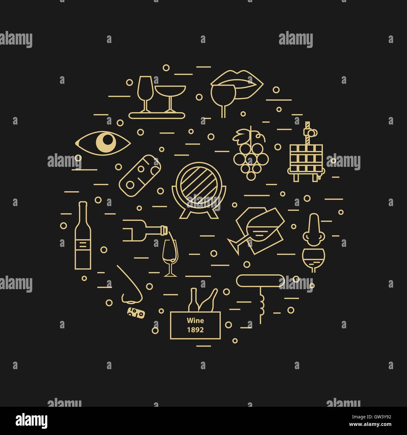 Winery press Stock Vector Images - Alamy