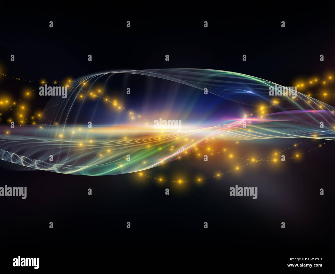 Lights of Fractal Waves Stock Photo - Alamy