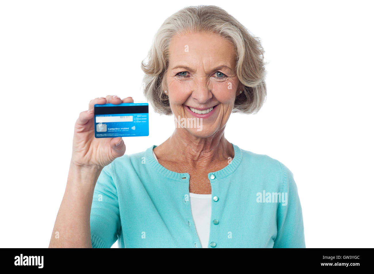 Here is my plastic card Stock Photo - Alamy