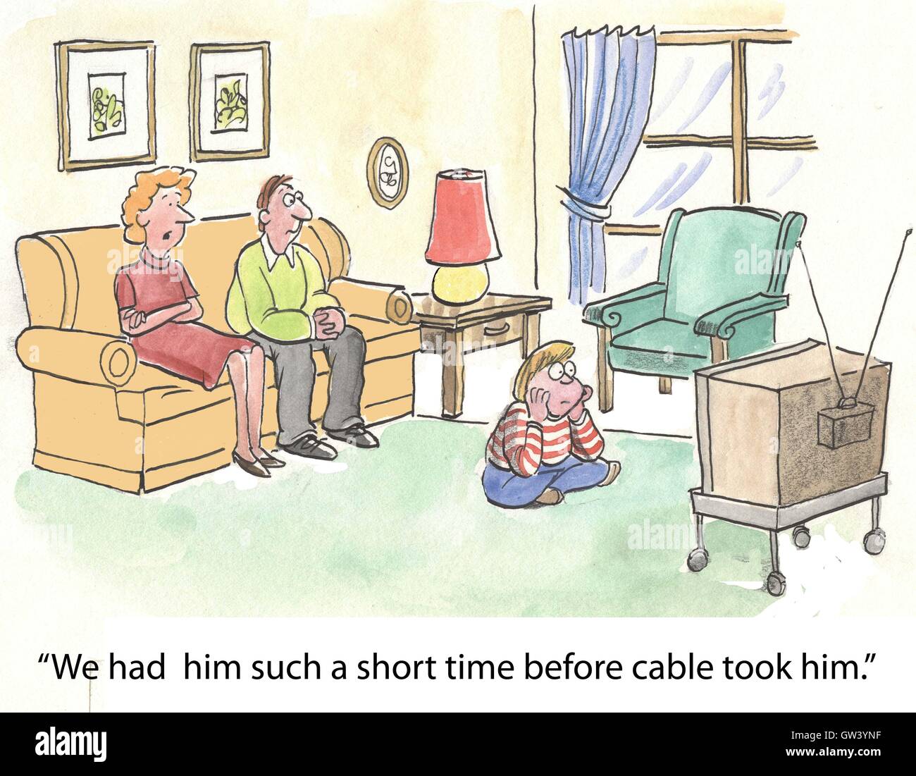 Cartoon father and son hi-res stock photography and images - Alamy
