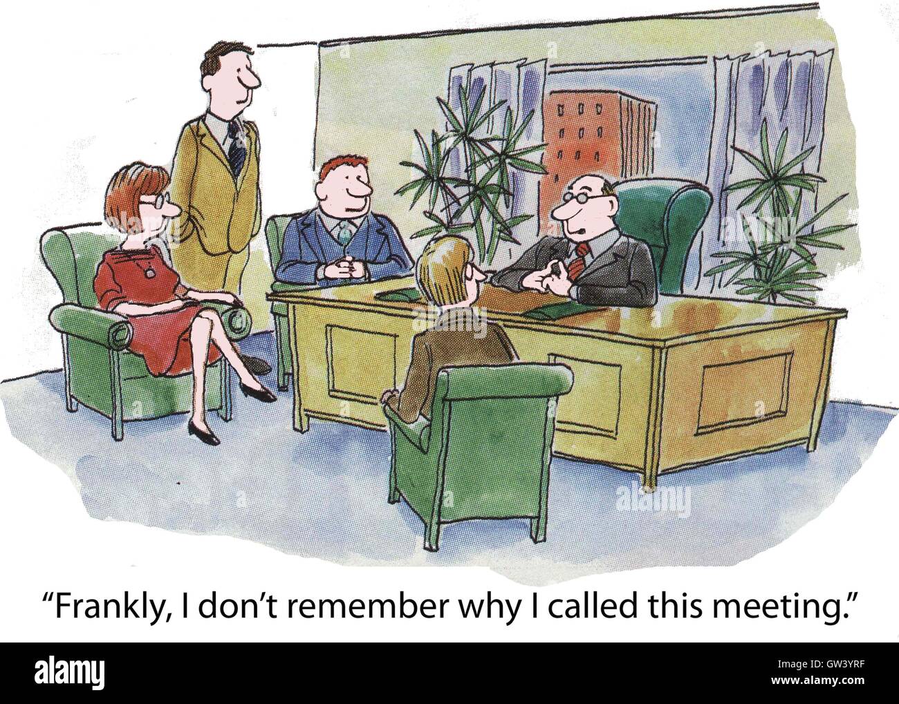 Cartoon business meeting hi-res stock photography and images - Alamy