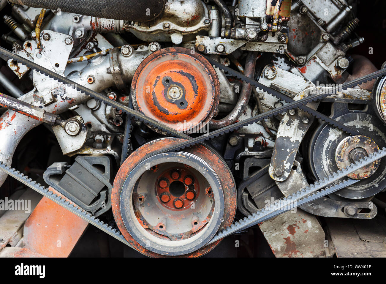 Vehicle engine close up Stock Photo - Alamy