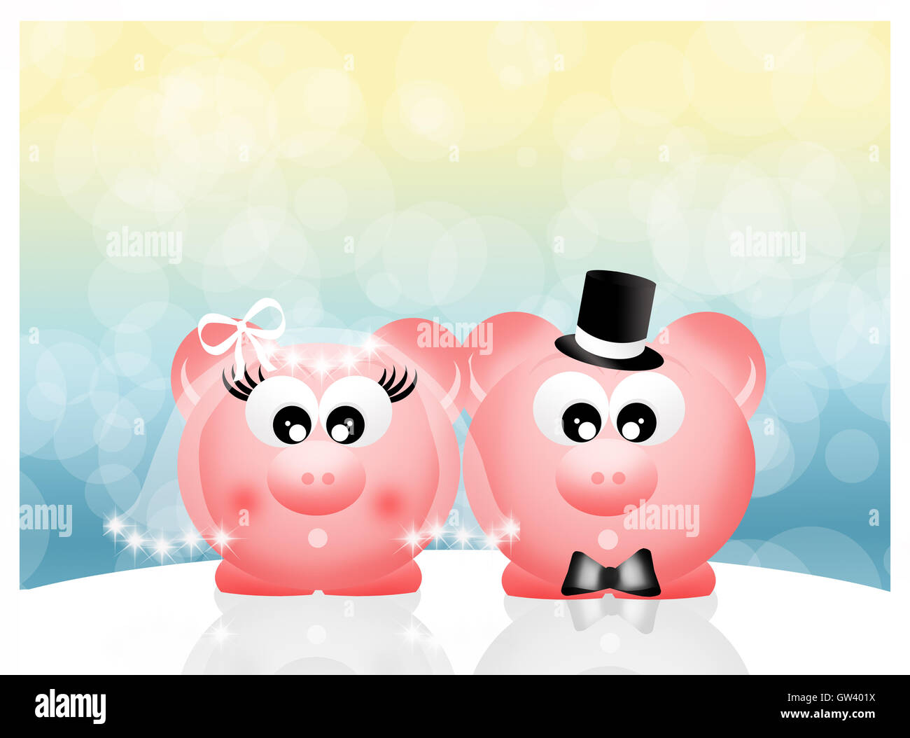 Pigs in love Stock Photo - Alamy