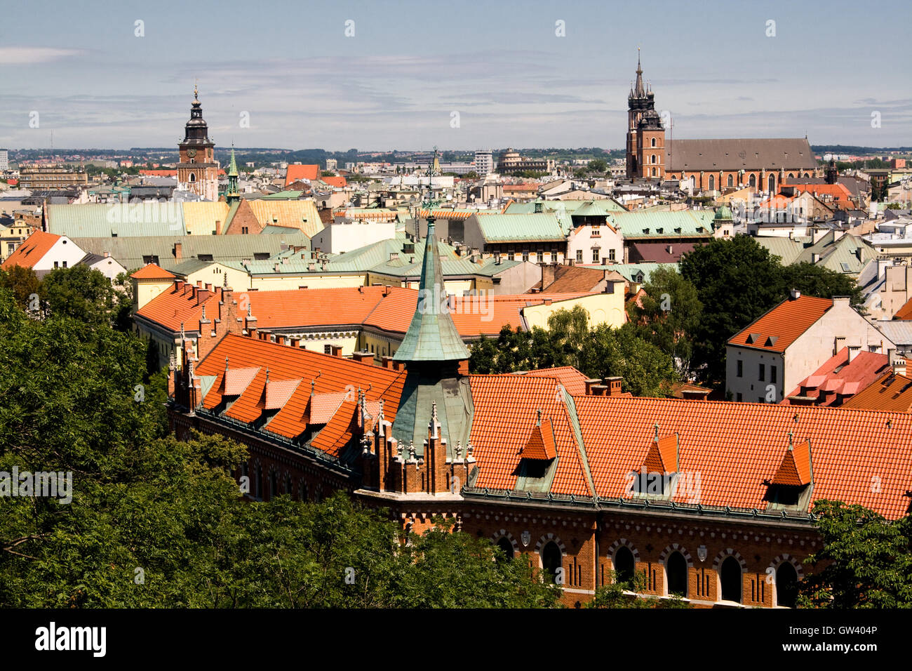View from a height of pile up, Krakow, Poland, Europe Stock Photo - Alamy