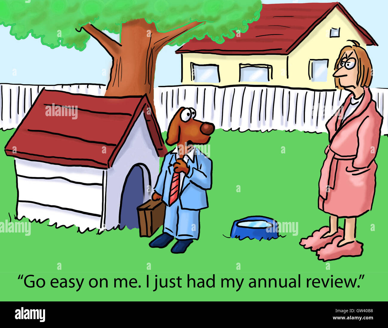 Job performance review cartoon hi-res stock photography and images - Alamy