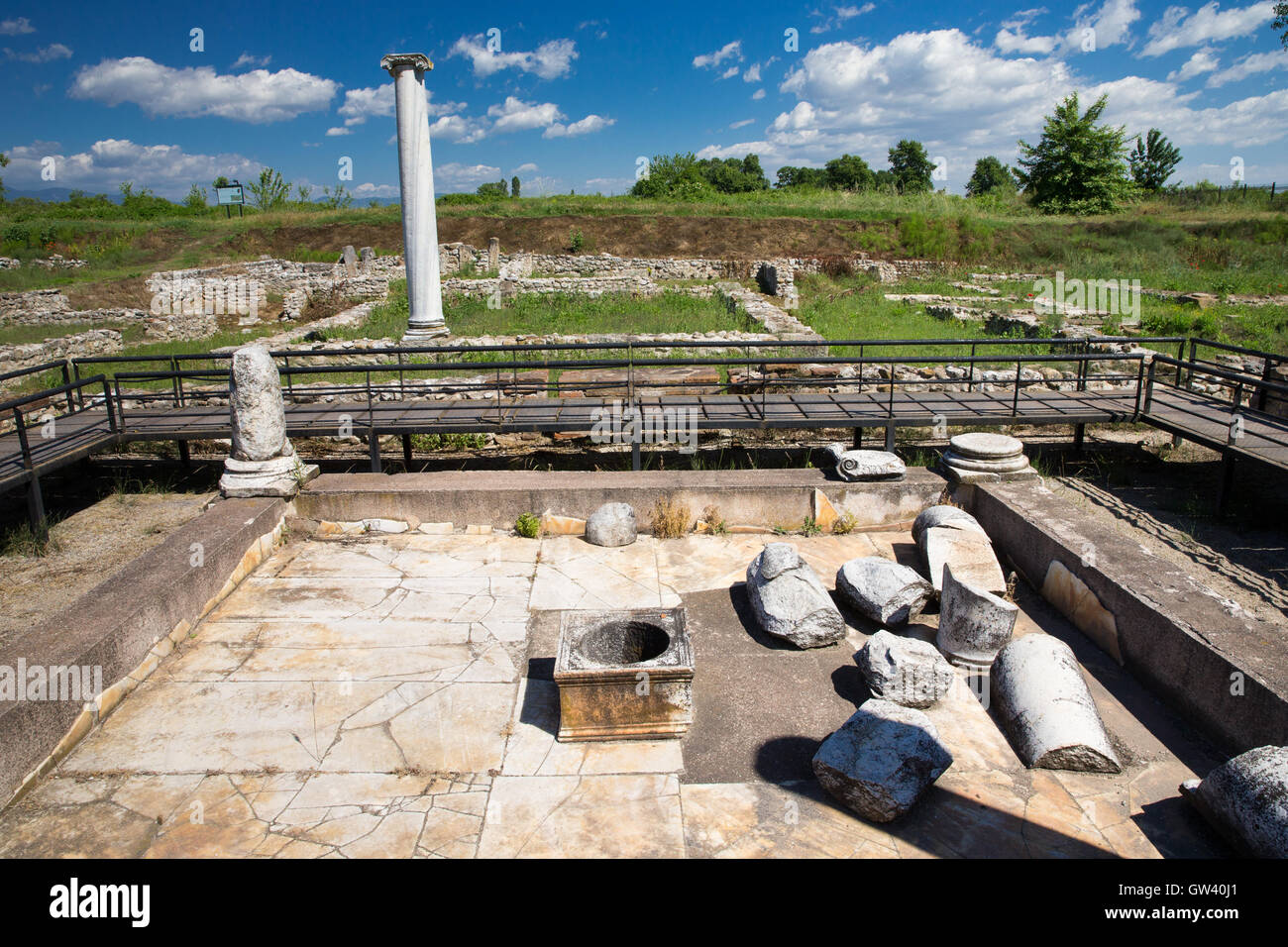 Ancient ruins in Dion Stock Photo - Alamy