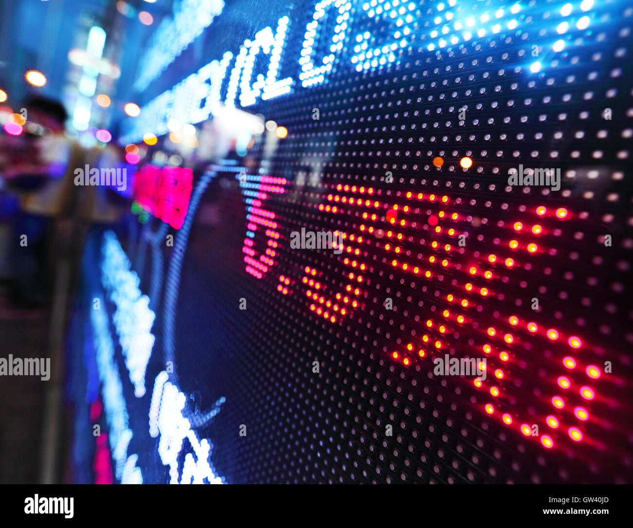 Stock market price drop display Stock Photo - Alamy