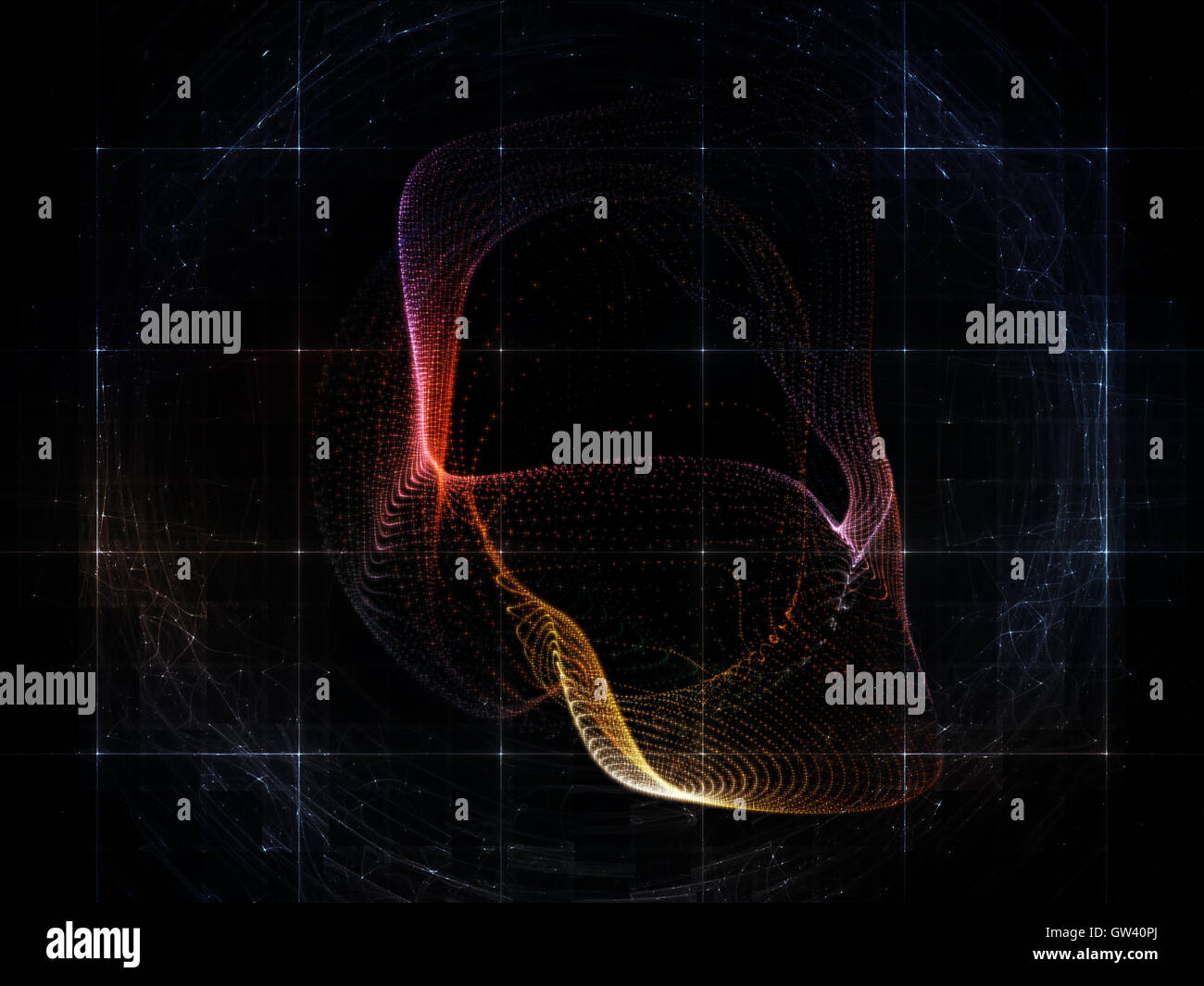 Virtual Particle Grid Stock Photo - Alamy