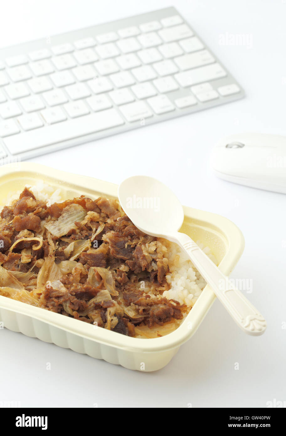 Fast food lunch at office Stock Photo - Alamy