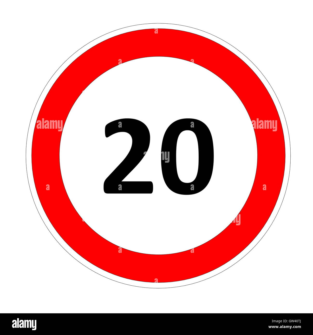 20 speed limit sign hi-res stock photography and images - Alamy