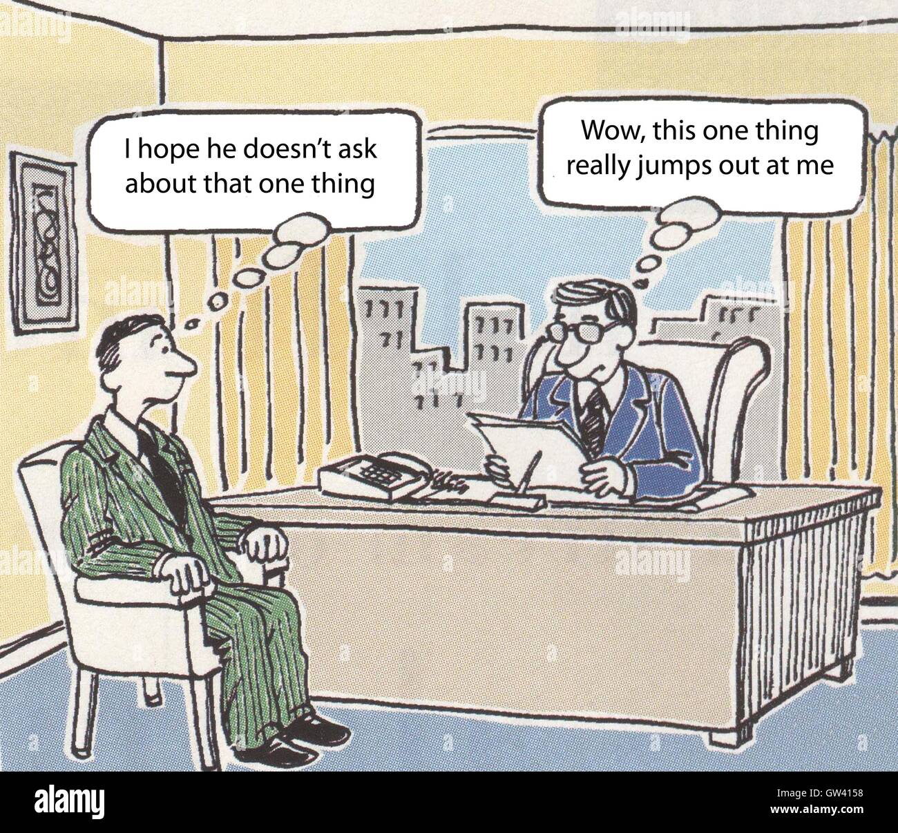 Interview cartoon hi-res stock photography and images - Alamy