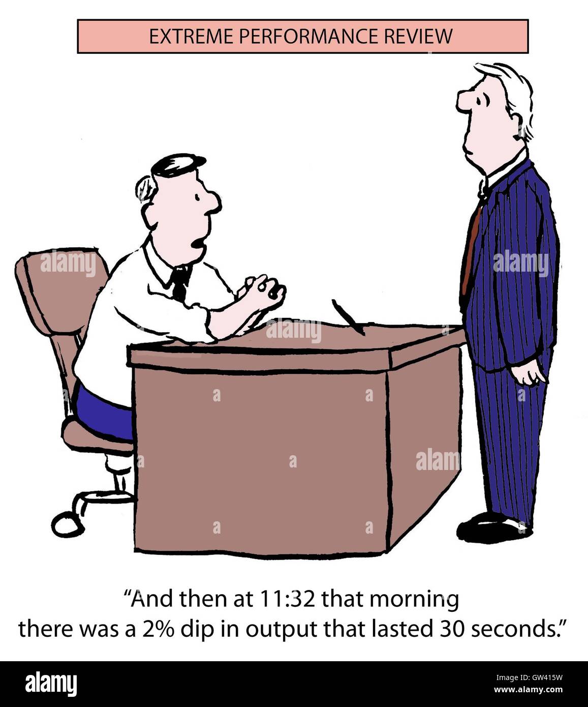 Business Cartoon Performance Review Boss Stock Photos & Business ...