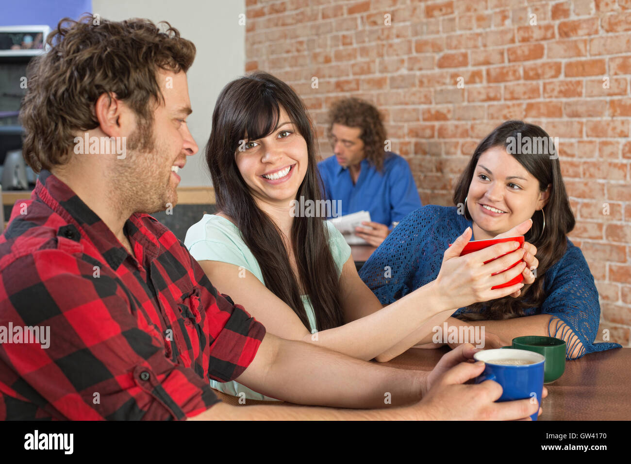 Coffee House Trio Stock Photo - Alamy