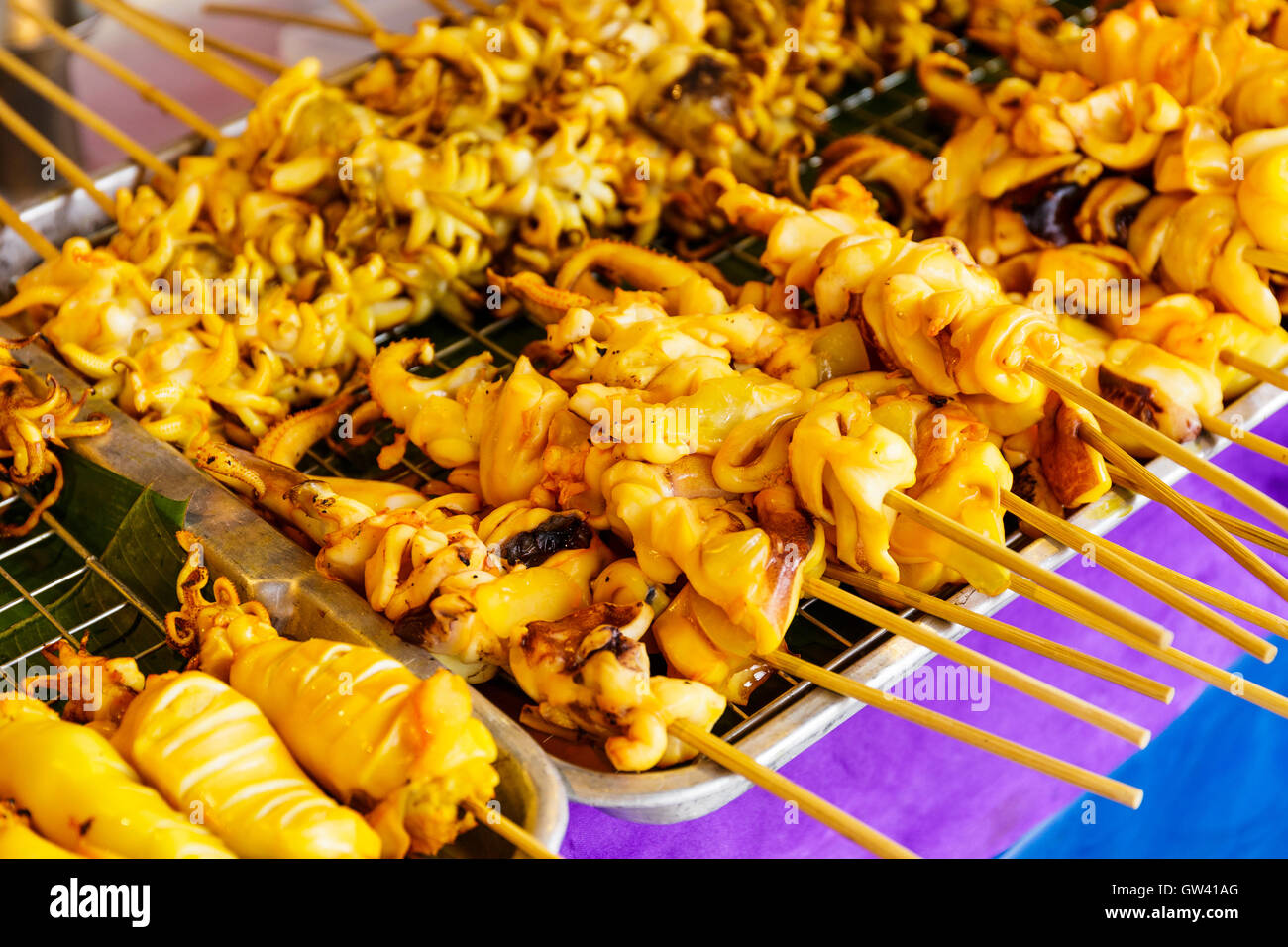 Squid satay hi-res stock photography and images - Alamy