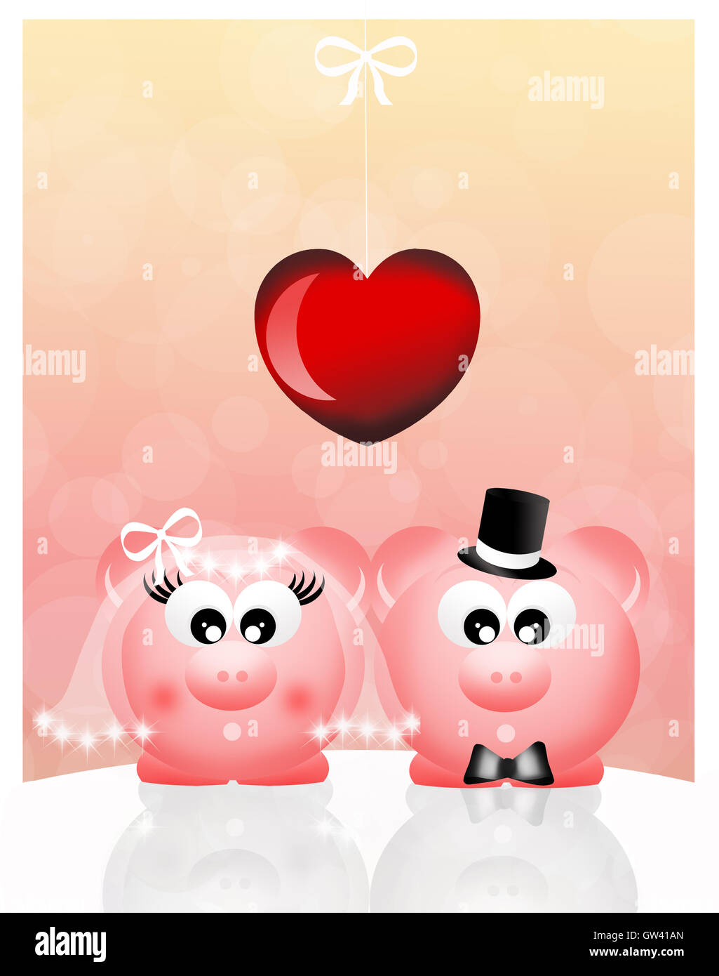 Pigs in love Stock Photo - Alamy