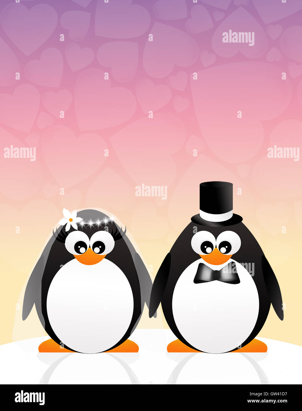 Wedding of penguins Stock Photo - Alamy