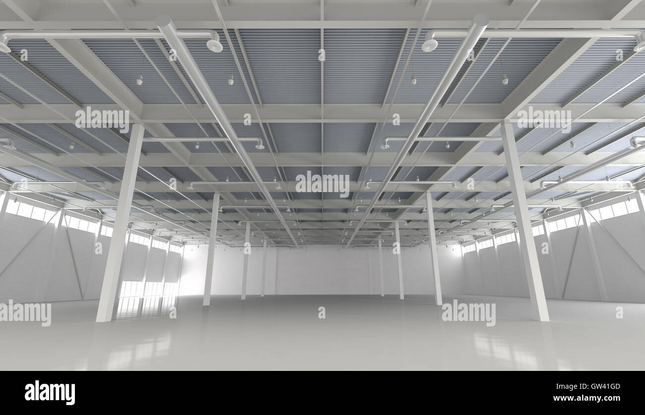 New Modern Empty Storehouse Stock Photo - Alamy