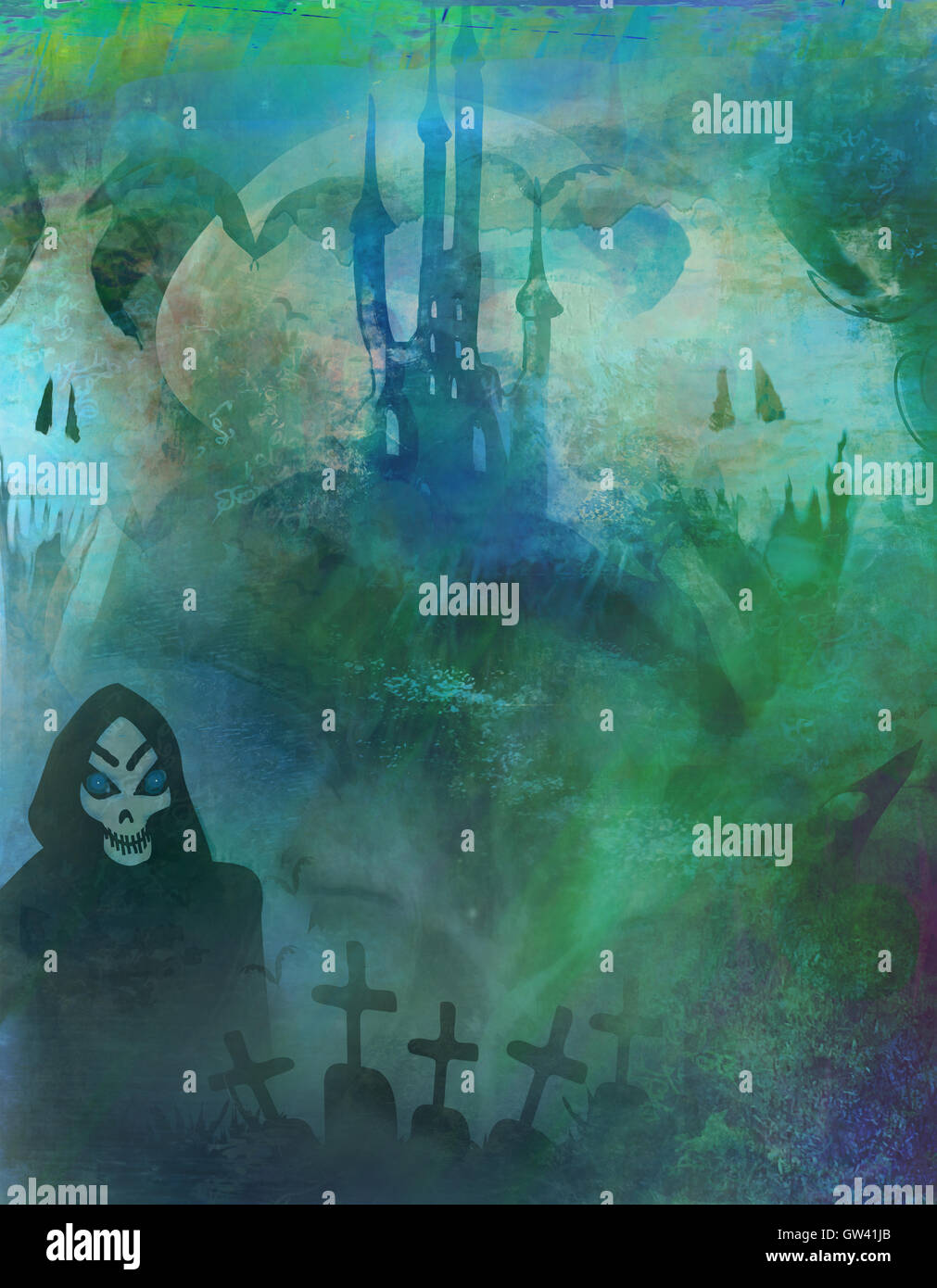 Scary haunted castle hi-res stock photography and images - Alamy