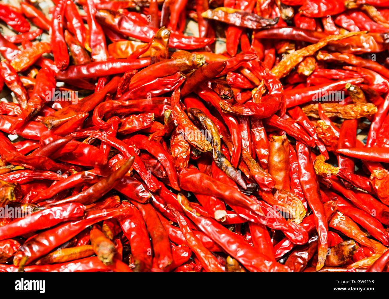 Red Chili peppers close up Stock Photo - Alamy
