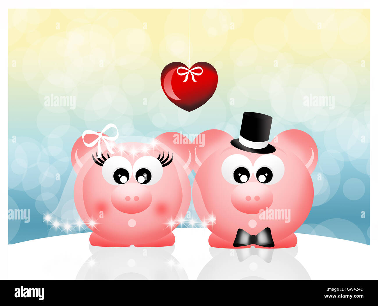 Pigs in love Stock Photo - Alamy