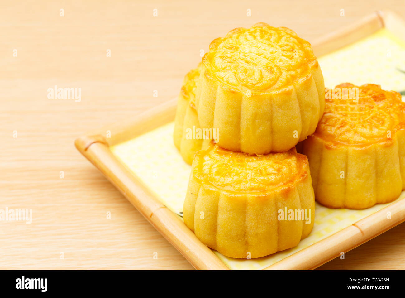 Chinese traditional mooncake close up Stock Photo - Alamy