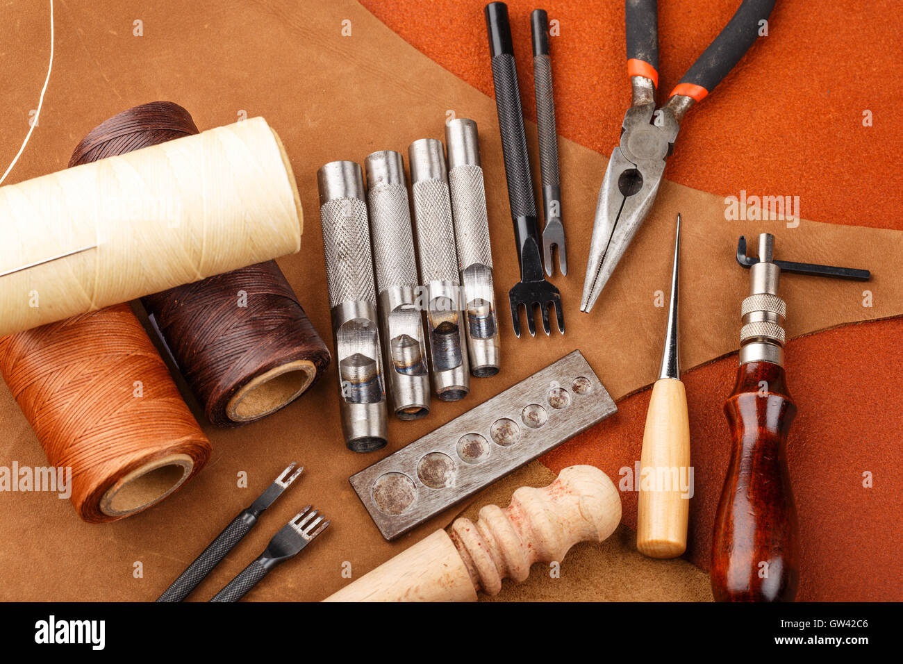 DIY leather craft tool Stock Photo - Alamy