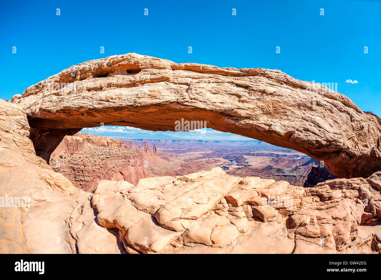 The famous Mesa Arch Stock Photo - Alamy