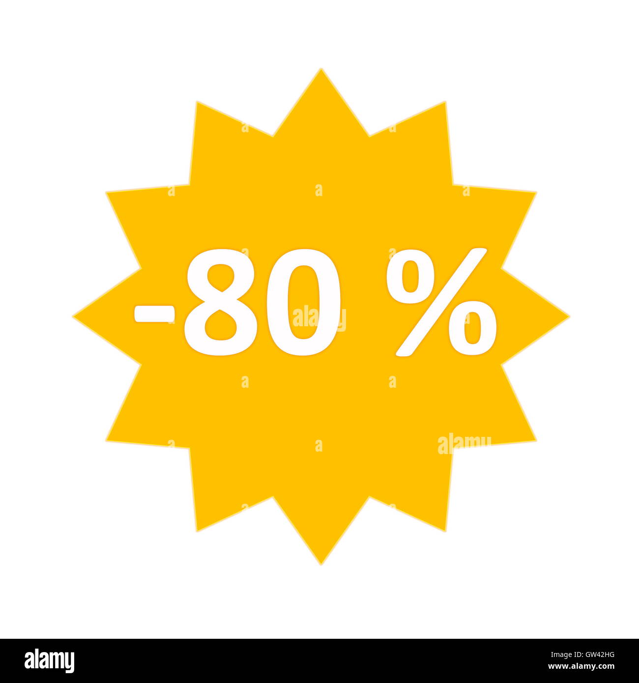 80 percent discount sign icon Cut Out Stock Images & Pictures - Alamy