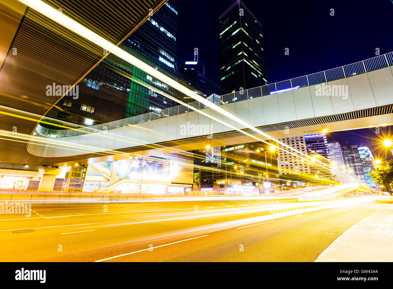 Highway at night Stock Photo - Alamy