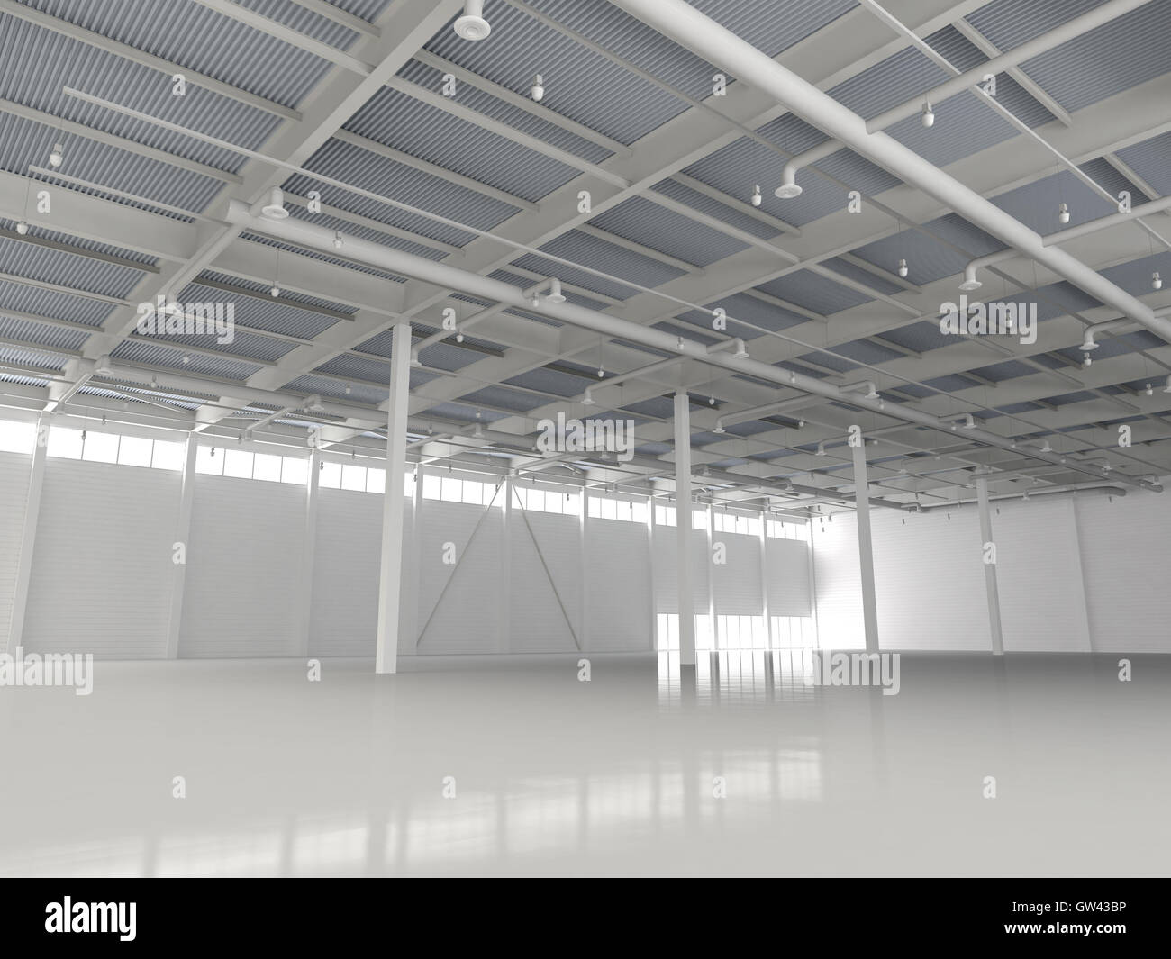 New Modern Empty Storehouse Stock Photo - Alamy