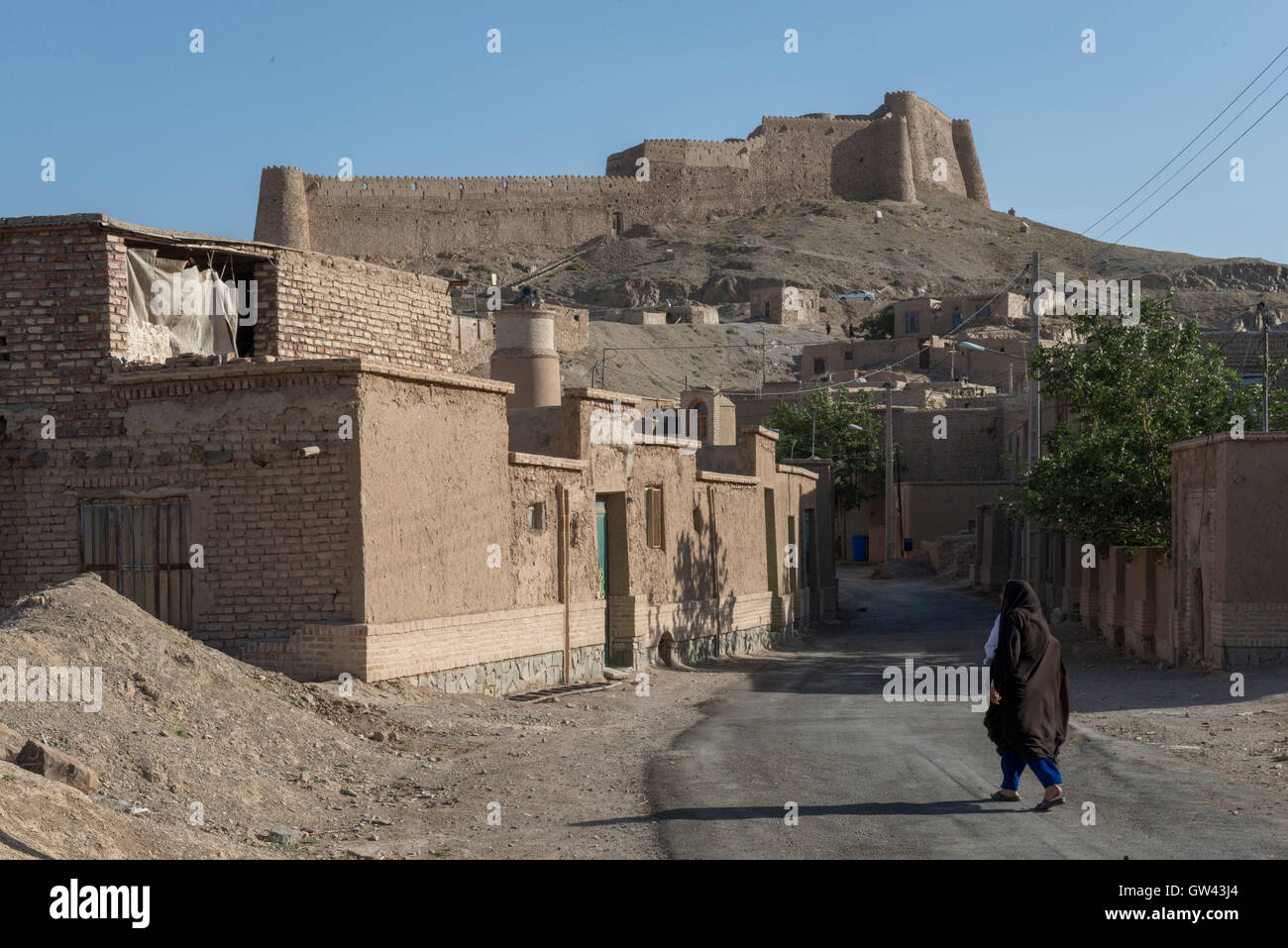 Forg Village, Main Street & The Citadel Stock Photo - Alamy