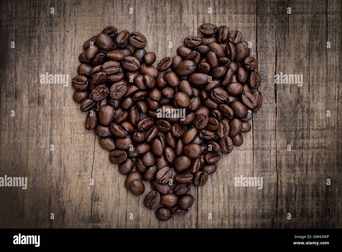 Coffee Bean Heart Stock Photo - Alamy