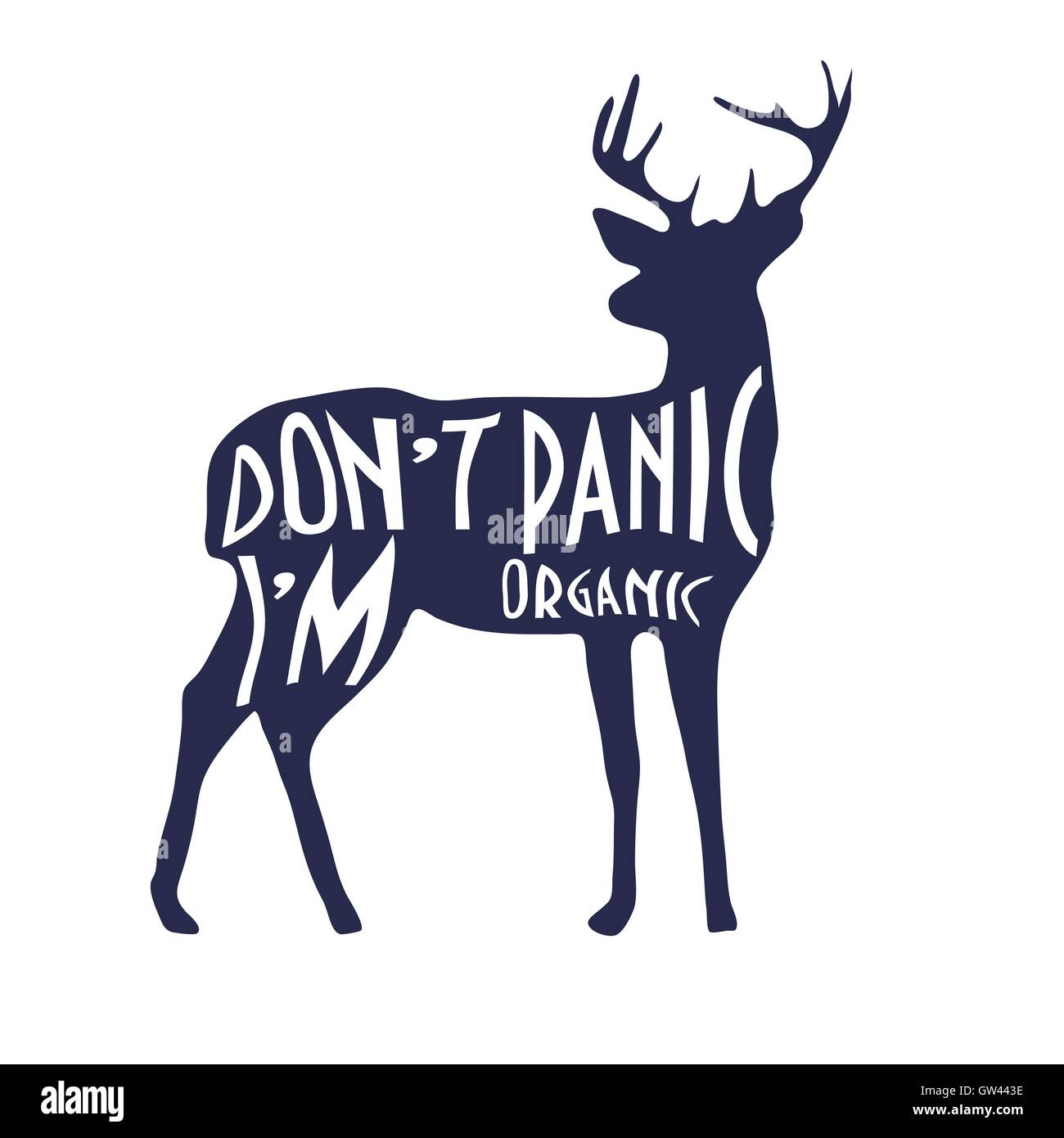 Deer typography Stock Vector Images - Alamy