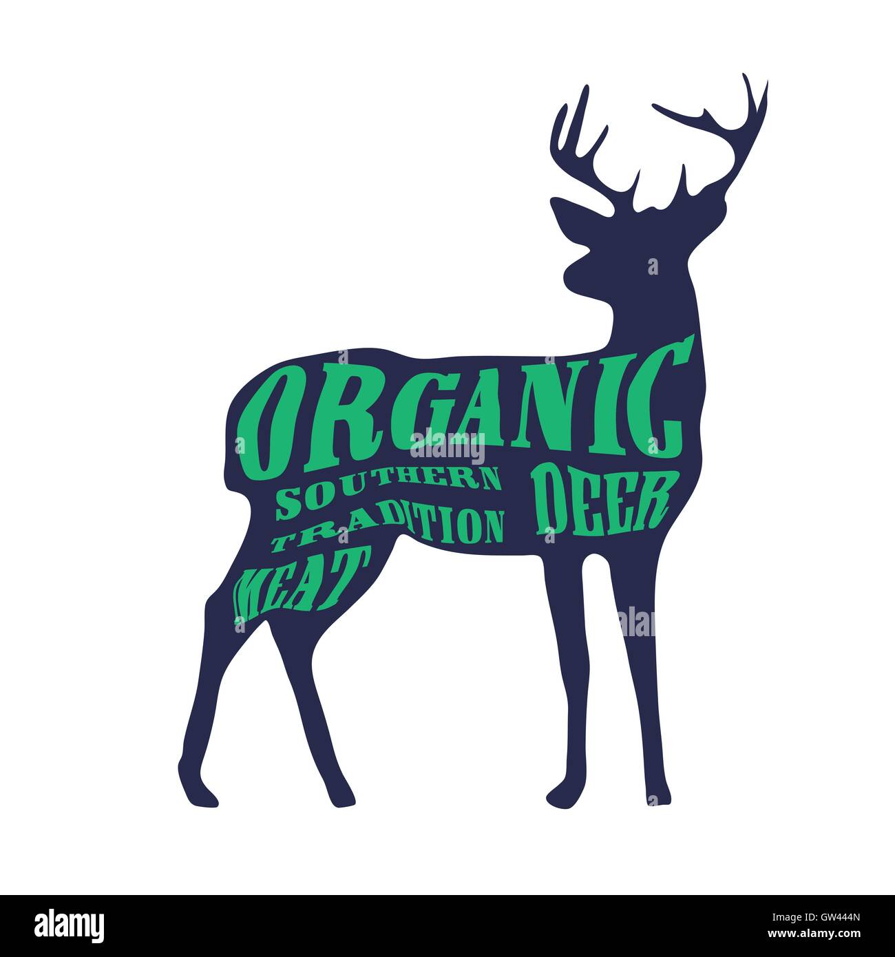Vintage Deer Label with Typography Stock Vector Image & Art - Alamy