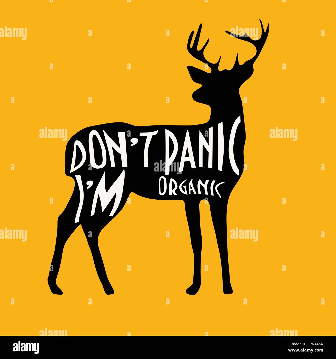 Vintage Deer Label with Typography Stock Vector Image & Art - Alamy